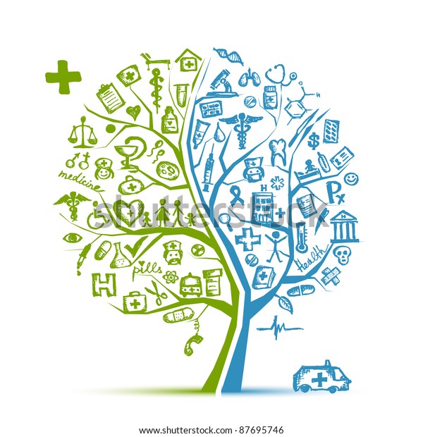Medical Tree Concept Your Design Stock Vector (Royalty Free) 87695746 ...