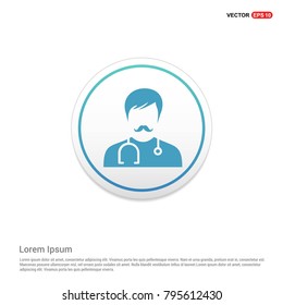 Medical User Icon White Background Icon Stock Vector (Royalty Free ...