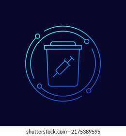 Medical Waste Icon Linear Design Stock Vector (Royalty Free) 2175389595 ...