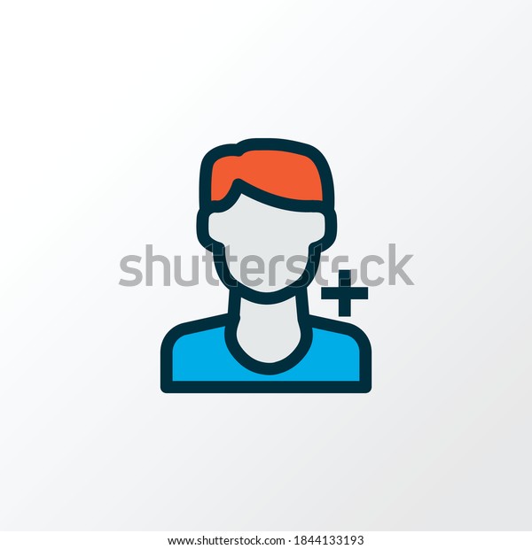 Medical Worker Icon Colored Line Symbol Stock Vector (Royalty Free ...