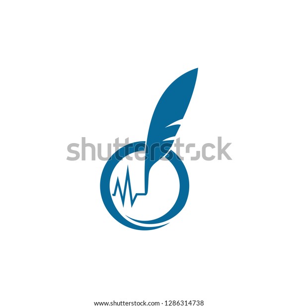Medical Writer Logo Stock Vector (Royalty Free) 1286314738