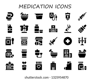 Medication Icon Set 30 Filled Medication Stock Vector (Royalty Free ...