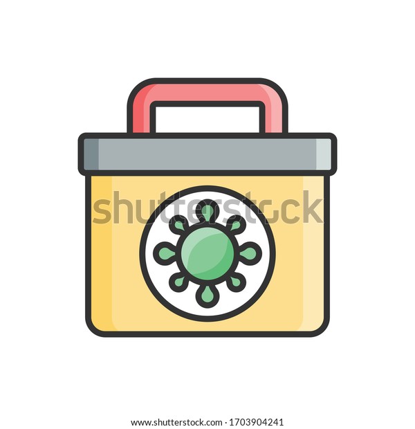 Medicine Box Vector Outline Filled Illustration Stock Vector (Royalty ...