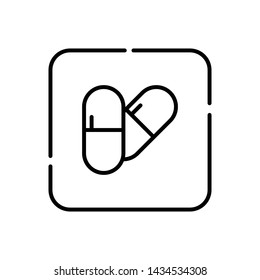 Medicine Capsule Pharmacy Symbol Vector Icon Stock Vector (Royalty Free ...