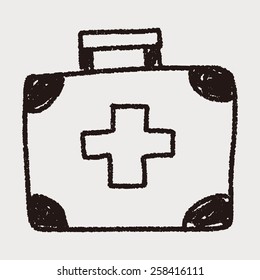 Medicine Case Doodle Drawing Stock Vector (Royalty Free) 258636587