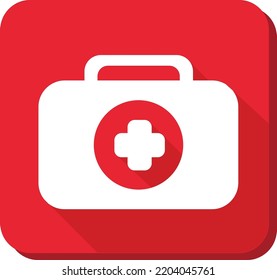 Medicine Icon Red Rectangle Background Stock Vector (Royalty Free ...