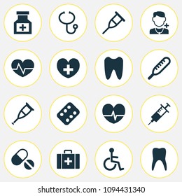 Basic Medical Vector Icon Set: เวกเตอร์สต็อก (ปลอดค่าลิขสิทธิ์) 149621639