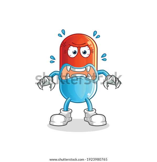Medicine Monster Vector Cartoon Character Stock Vector (Royalty Free ...