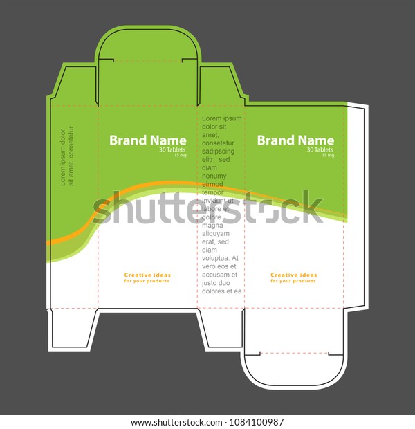 Medicine Packgaing Box Idea Packaging Template Stock Vector (Royalty ...