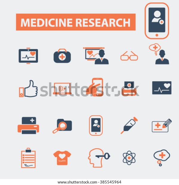 Medicine Research Icons Stock Vector (Royalty Free) 385545964 ...