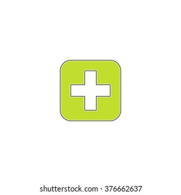 Medicine Simple Flat Icon Stock Vector (Royalty Free) 376662637 ...