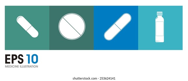 Medicine Simple Icon Set Stock Vector (Royalty Free) 253624141 ...