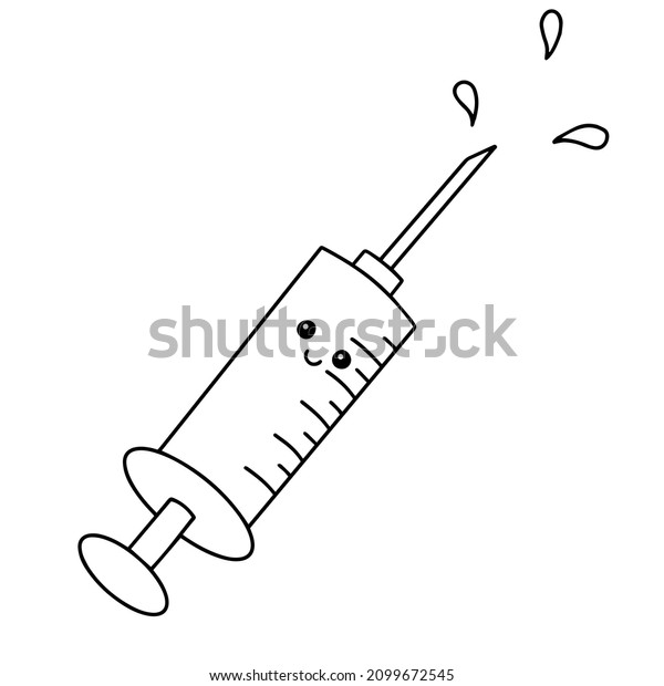Medicine Theme Coloring Book Page Kids Stock Vector (Royalty Free ...