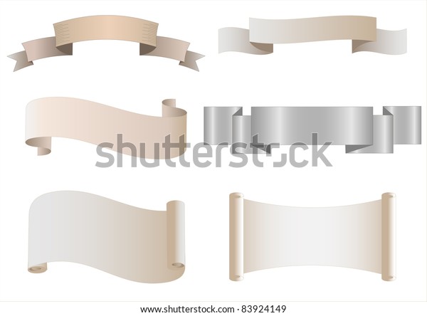 Medieval Abstract Ribbons Set Heraldry Design Stock Vector (Royalty ...