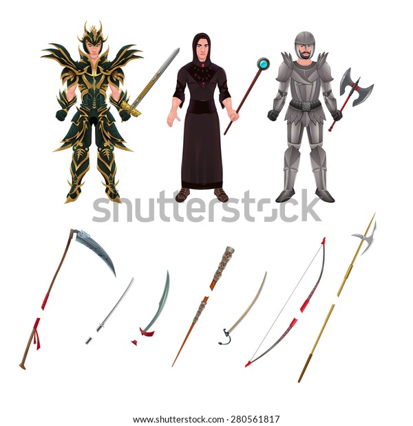 Vector de stock (libre de regalías) sobre Medieval Avatar Armors ...