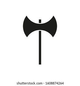 Medieval Ax Shaped Icon Vector: vector de stock (libre de regalías ...