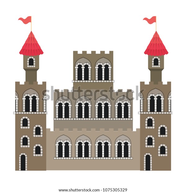 Medieval Castle Flags Stock Vector (Royalty Free) 1075305329 | Shutterstock