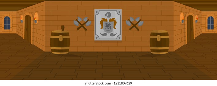 Medieval Castle Hall Stock Vector (Royalty Free) 1211807629 | Shutterstock