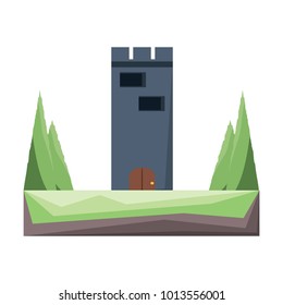 Medieval Castle Tower Icon Stock Vector (Royalty Free) 1013544853