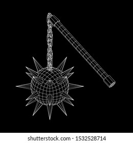 Medieval Chained Mace Ball Wireframe Low Stock Vector (Royalty Free ...