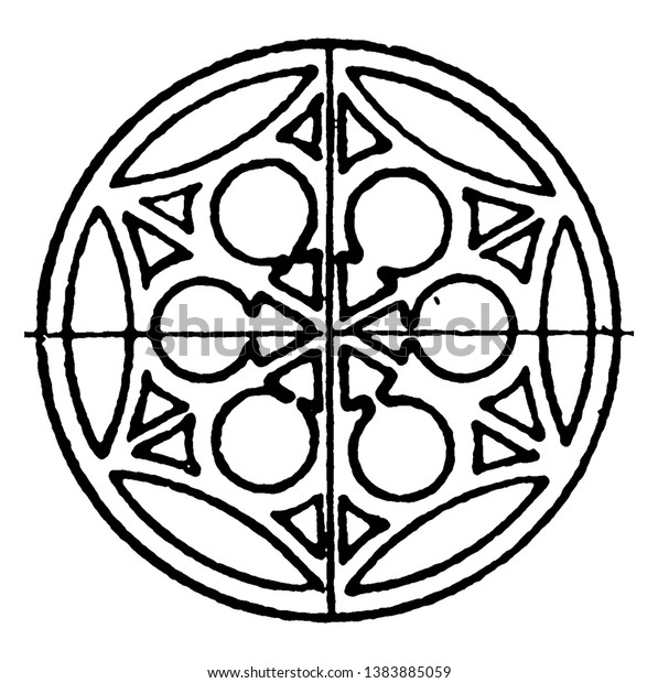 Medieval Circular Panel Wroughtiron Design Found Stock Vector (Royalty ...