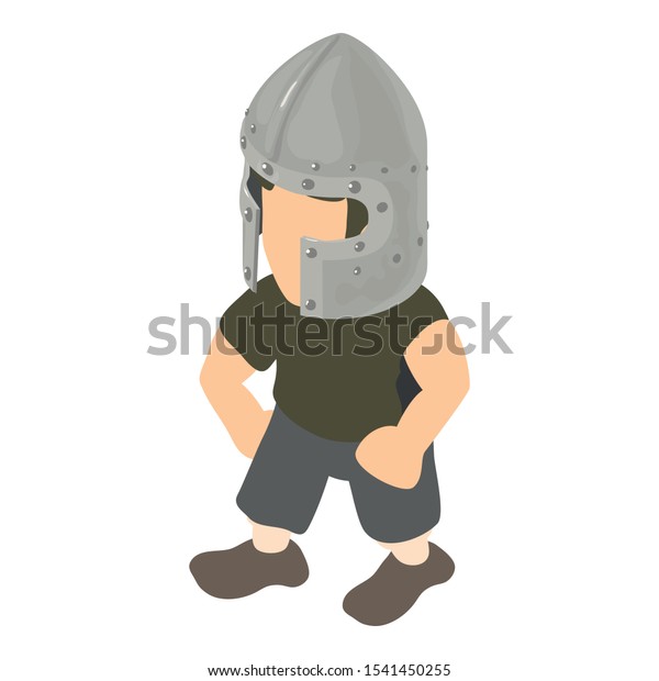 Medieval Commander Icon Isometric Illustration Medieval Stock Vector ...