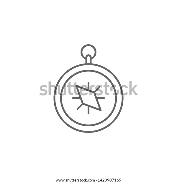 Medieval Compass Icon Element Medieval Period Stock Vector (Royalty ...
