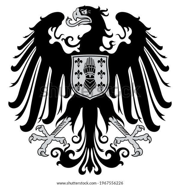 Medieval Heraldic Emblem Design Heraldic Eagle Stock Vector (Royalty Free) 1967556226 | Shutterstock