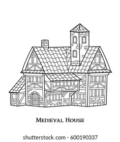 Medieval House Stock Vector (Royalty Free) 600190337 | Shutterstock