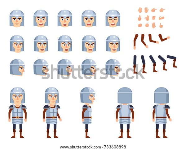Medieval Knight Armor Creation Set Various Stock Vector (Royalty Free ...