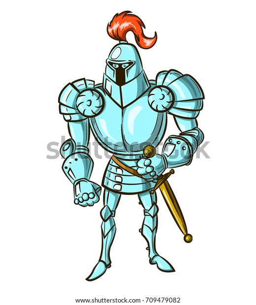 Medieval Knight Hand Drawn Image Original Stock Vector (Royalty Free ...