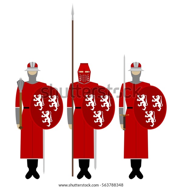Medieval Knights Weapons Uniforms Jousting Signs 库存矢量图（免版税）563788348 ...