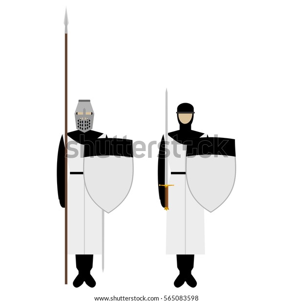 Medieval Knights Weapons Uniforms Jousting Signs Stock Vector (Royalty ...
