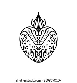 Medieval Style Heart Tattoo Vector Illustration Stock Vector (Royalty ...