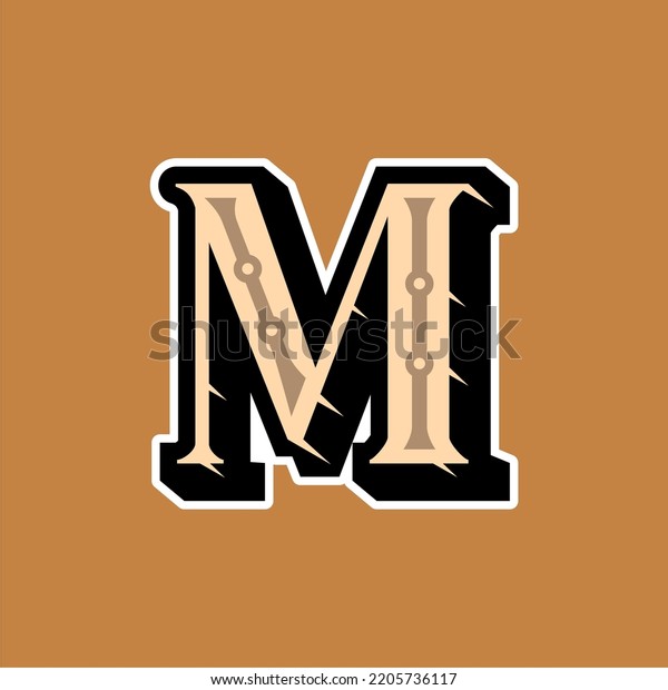 Medieval Style Letter M Logo Stock Vector (Royalty Free) 2205736117 ...