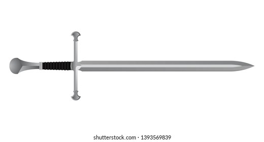 Medieval Sword Vector Illustration Isolated On Stock Vector (Royalty ...