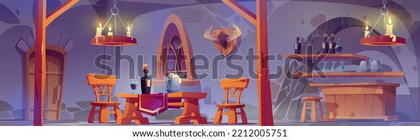 Medieval Tavern Cartoon Vector Illustration Old Stock Vector (Royalty ...