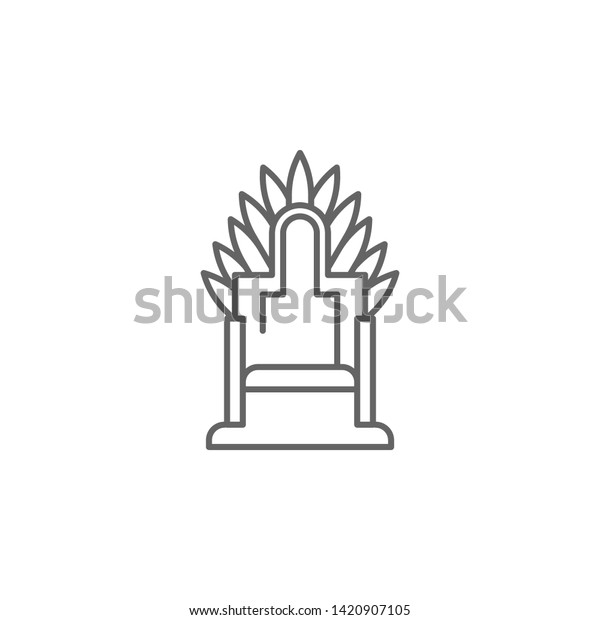 Medieval Throne Icon Element Medieval Period Stock Vector (Royalty Free ...