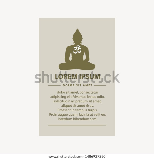 Meditating Buddha Invitation Card Template Stock Vector (Royalty Free ...