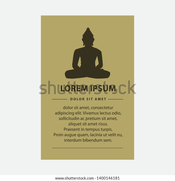 Meditating Buddha Vector Invitation Template Stock Vector (Royalty Free ...