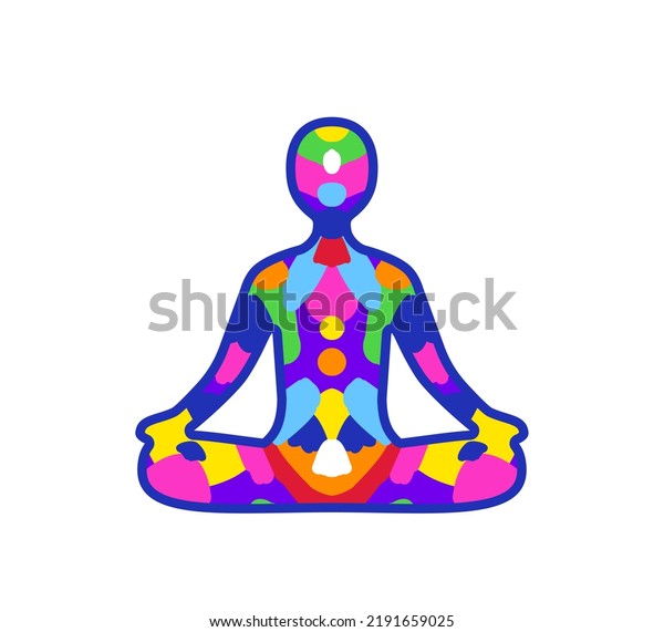 Meditation Shape Zen Yoga Pose Vector Stock Vector (Royalty Free ...