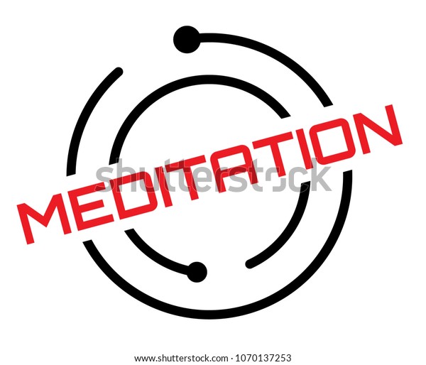 Meditation Typographic Label Sign Clean Modern Stock Vector (Royalty ...