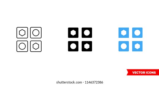 Vektor Stok Medium Icons Icon 3 Types Color (Tanpa Royalti) 1146372386 ...