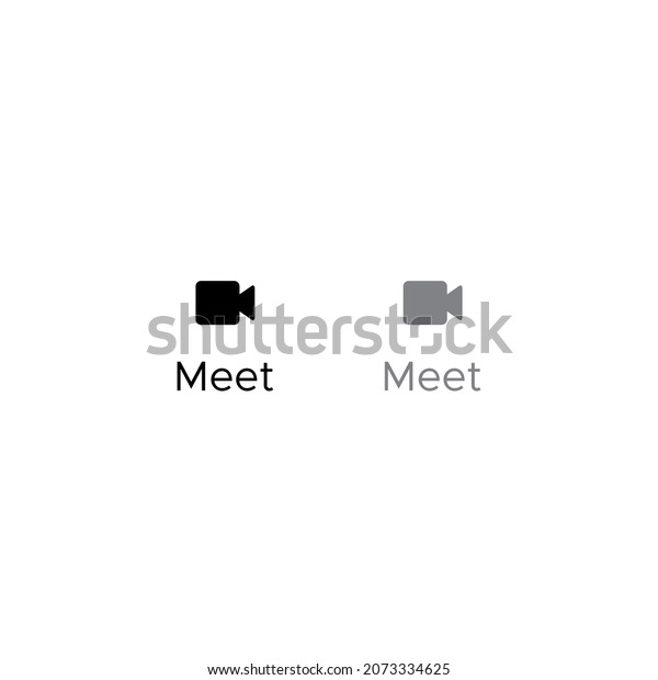 Meet Icon Vector Isolated On White Stock Vector (Royalty Free ...