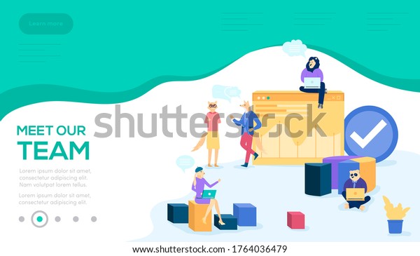 Meet Our Team Background Modern Illustration Stock Vector (Royalty Free ...