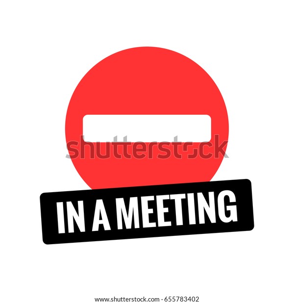 Meeting Busy Sign Flat Design: เวกเตอร์สต็อก (ปลอดค่าลิขสิทธิ์ ...