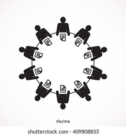 Meeting Icon Stock Vector (Royalty Free) 396474688 | Shutterstock
