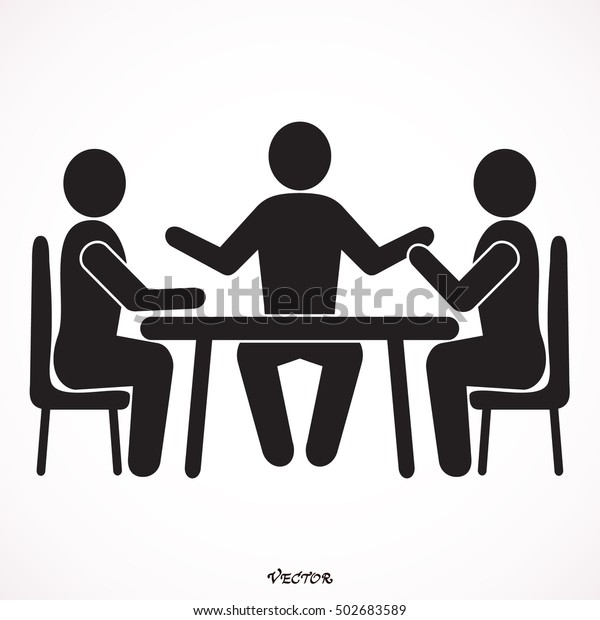 Meeting Icon Business Handshake Vector Art Stock Vector (Royalty Free ...