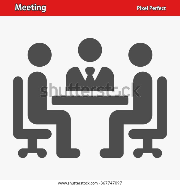 Meeting Icon Professional Pixel Perfect Icons Stock Vector (Royalty ...