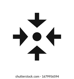Meeting Point Icon Vector Arrow Symbol Stock Vector (Royalty Free ...